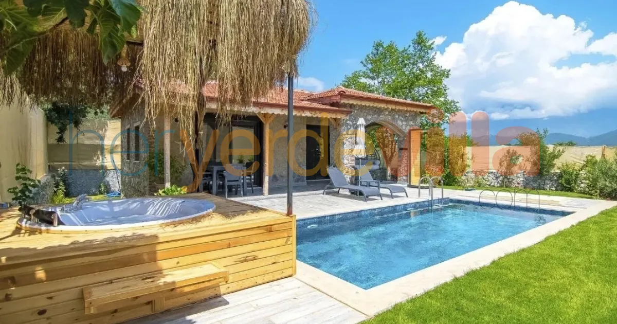 Villa Kula – Fethiye Kayaköy’de Jakuzili, Özel Havuzlu Balayı Villası
