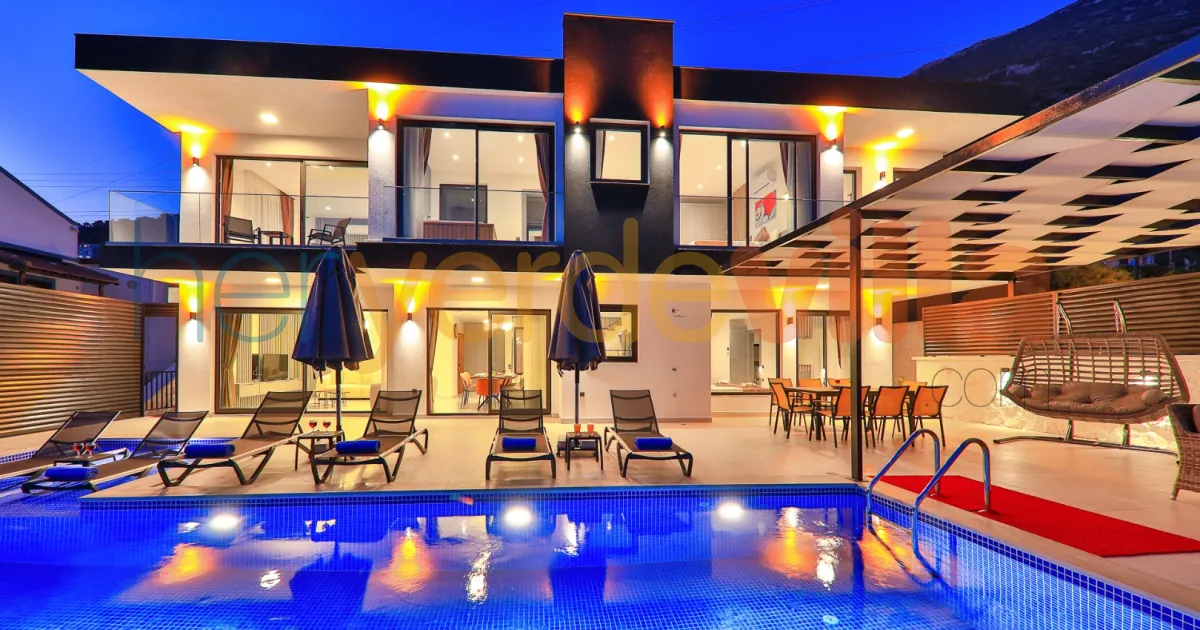 Villa Bliss Kalkan - Luxury 8-Person Sea View Villa with Jacuzzi